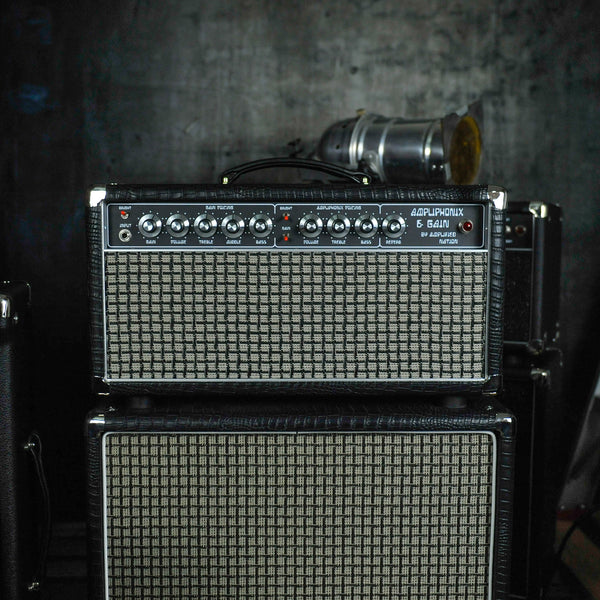 Amplified Nation Ampliphonix and Gain Head 50W Black Croc / Check Gril ...