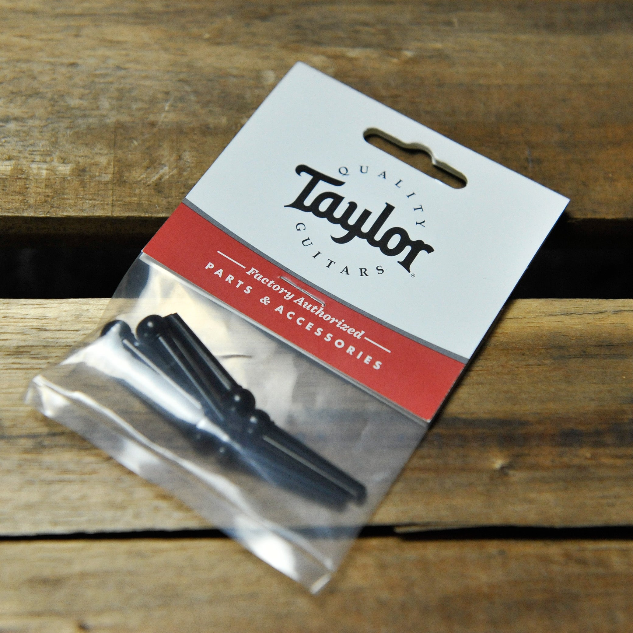 Taylor Bridge Pins, Black Plastic x 6 – Gladesville Guitar Factory