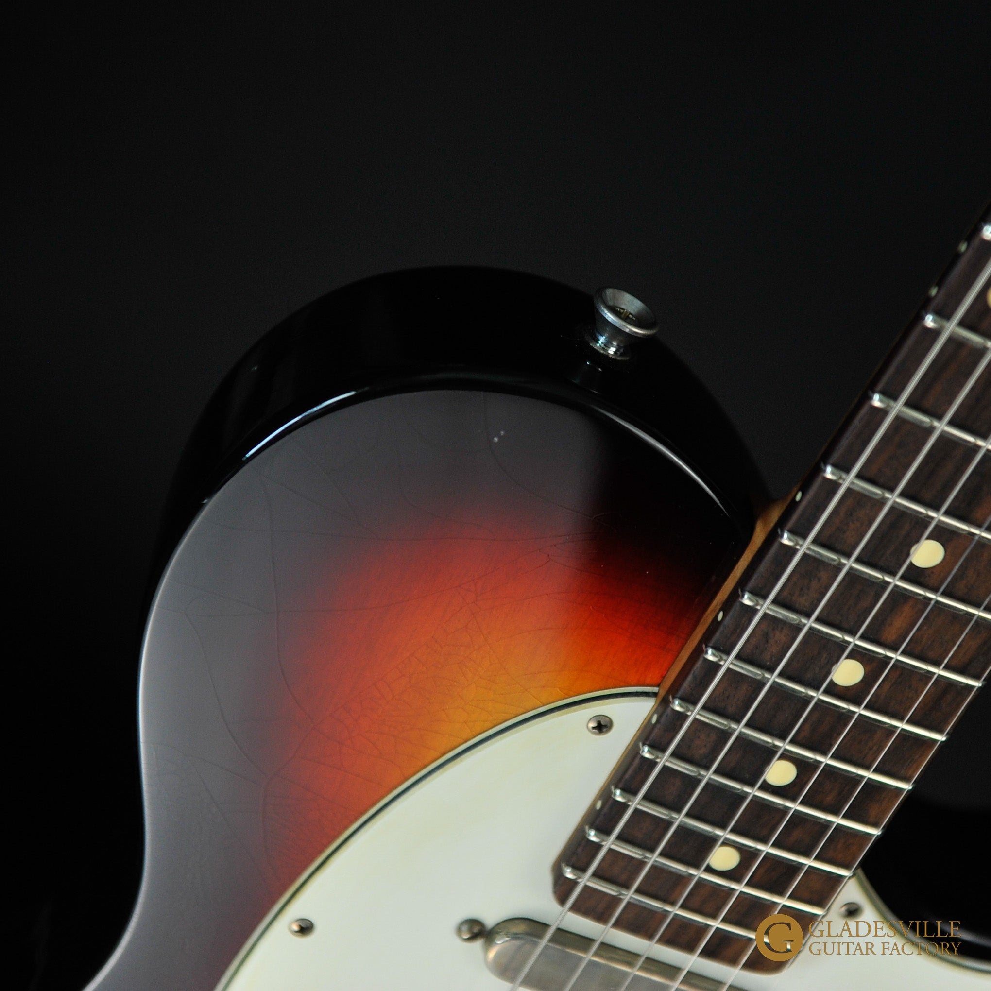 Seth Baccus Shoreline T Aged Sunburst Rw Neck Parchment Plate Gladesville Guitar Factory